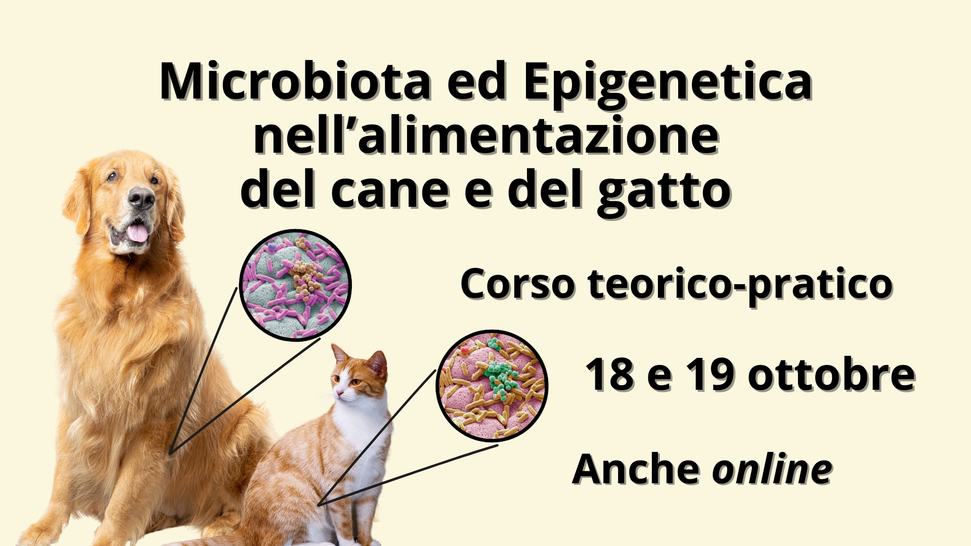 Corso formativo "Microbiota ed Epigenetica nell’alimentazione del cane e del gatto"